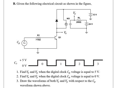 Solved B Given The Following Electrical Circuit As Shown Chegg Com