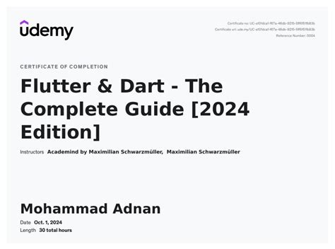 Mohammad Adnan On Linkedin Im Delighted To Share That Ive Completed The Flutter And Dart…