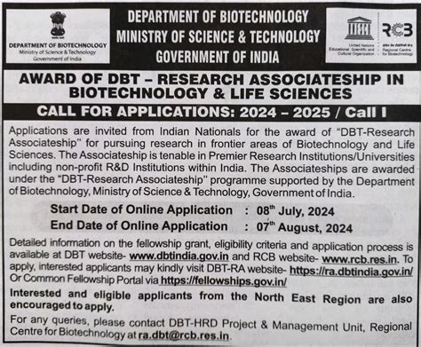 Sk Varshney On Linkedin Applications Invited For Research Associateship In Biotechnology