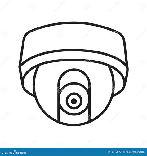 Cctv Hidden Camera Linear Icon Stock Vector Illustration Of Observe