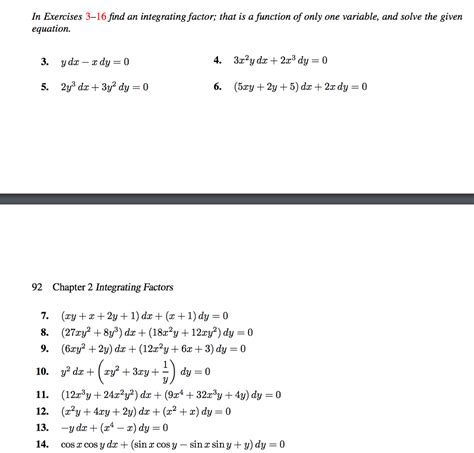solved in exercises 3 16 find an integrating factor that is