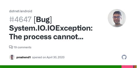 [bug] system io ioexception the process cannot access the file
