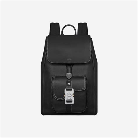 디올 새들 백팩 그레인드 카프스킨 블랙 Dior Kream