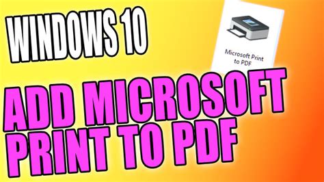 How To Add Microsoft Print To PDF In Windows 10 ComputerSluggish