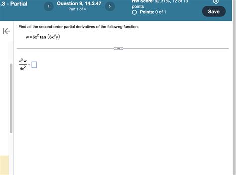 solved find all the second order partial derivatives of the