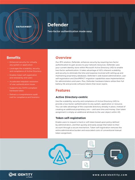 Defender Datasheet 69032 Pdf Authentication Active Directory