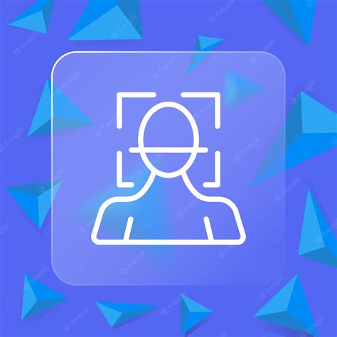 Premium Vector Face Identification Line Icon Eye Recognition Biometrics Authentication Face Id