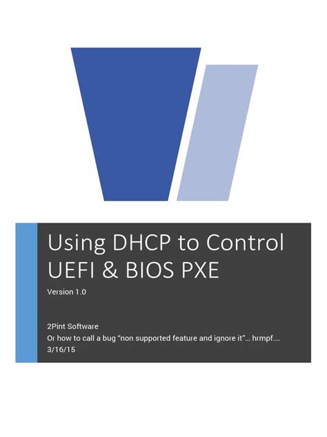 Using Dhcp To Control Wds Pxe Pdf Booting Bios