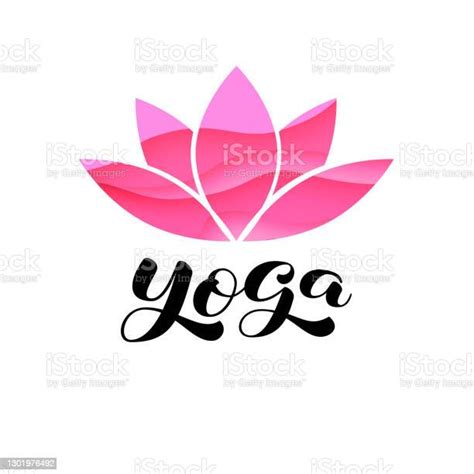 벡터 스톡 일러스트레이션입니다 배너 또는 카드에 대한 요가 브러시 레터링 낱말에 대한 스톡 벡터 아트 및 기타 이미지 낱말 요가 동기 부여 Istock