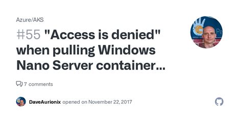Access Is Denied When Pulling Windows Nano Server Container Images