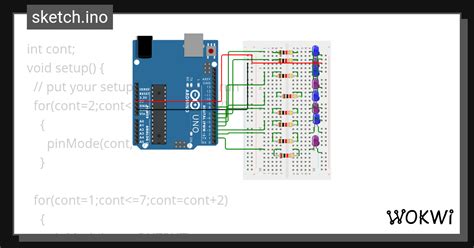 Programacion De 8 Leds Wokwi Esp32 Stm32 Arduino Simulator