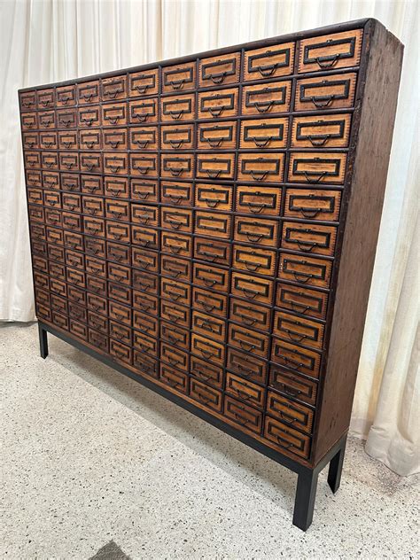 Massive 19th C European Apothecary Cabinet 130 Individual Drawers For