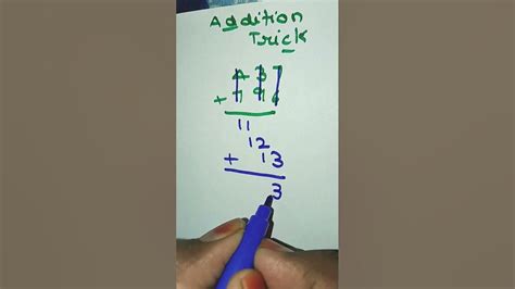 Quick Addition Trick Youtube
