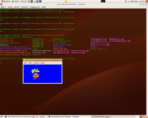 gnu linux குறிப்பேடு சரியில்லை ஆனாலும் வழியில்லை flash player 9 for