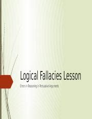 Avoiding Logical Traps Understanding Common Fallacies Course Hero