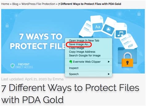 how to prevent text selection and disable right click in wordpress pda