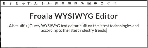 Froala Wysiwyg Editor Rjavascript