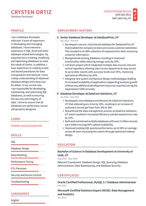 Amazon Database Developer Resume Examples ResumeCat