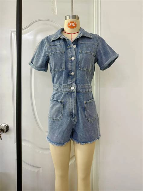 Tuinbroek Dames Sawmew Dames Denim Tuinbroek Broek Zomer Jumpsuit Wijde