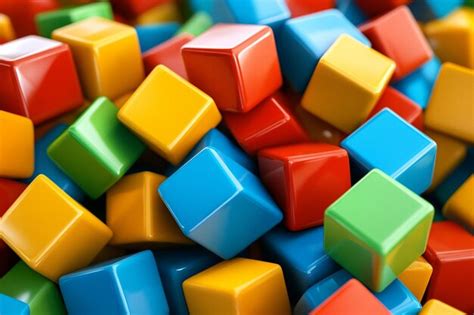 D Rendering Of Abstract Colorful Cubes Premium Ai Generated Image