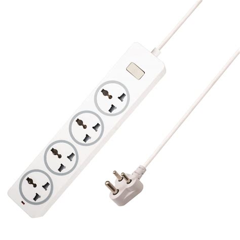Extension Cord Master Switch Multi Plug Socket With 4 Universal Sockets Extension Cord With