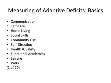 Ppt Measuring Adaptive Behavior Powerpoint Presentation Free Download Id 4287918