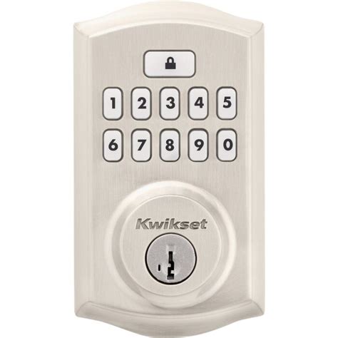 Kwikset Signature Series Traditional Smartcode Satin Nickel Electronic Deadbolt
