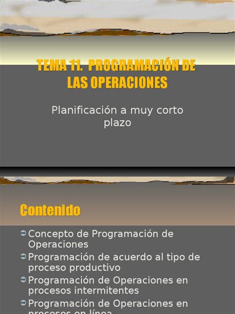Programación De Operaciones Pdf Programación De Computadoras