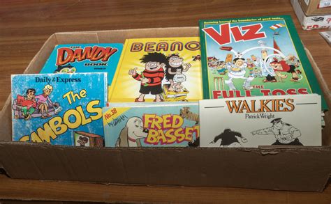 A Box Containing Annuals Beano Dandy Viz And Others