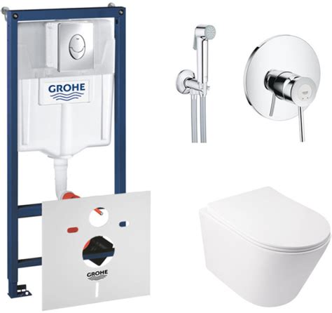 Инсталляция GROHE Rapid SL 38721001 + унитаз QTAP Swan QT16335178W с ...