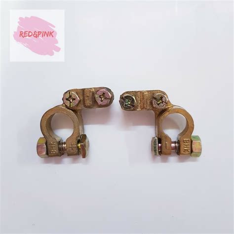 ขั้วแบตเตอรี่รถยนต์ ทองเหลือง บวก ลบ ชุด Shopee Thailand