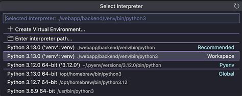 I Cannot Select My Venv Python Interpreter Bug Reports Cursor