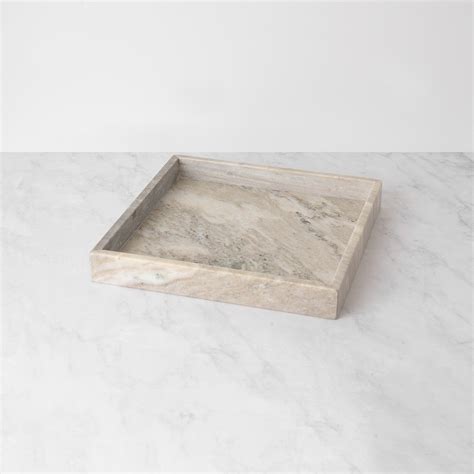 Natural Marble Square Tray 14x14 Home And Living Home Décor Pe