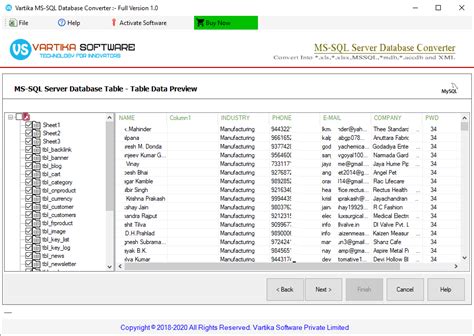 How To Works Vartika Mssql Database Converter