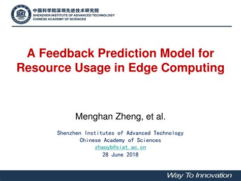 Pdf A Feedback Prediction Model For Resource Usage And Offloading
