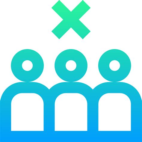 Exclude Super Basic Straight Gradient Icon