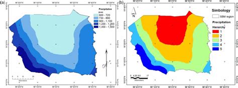 A Mean Annual Precipitation B Spatial Reclassification Of Download Scientific Diagram