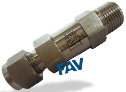 Check Valve Male X Tube Double Ferrule Compression