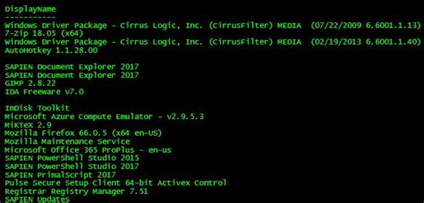Powershell Return Installed Software Lab Core The Lab Of Mrnettek