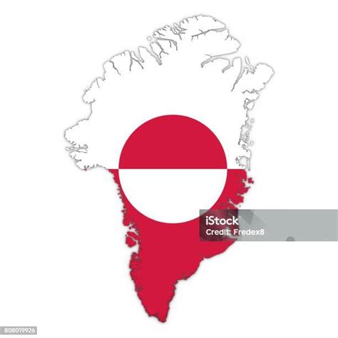 그린란드 지도 개요 그림자 3d 일러스트 화이트에 그린 플래그 3차원 형태에 대한 스톡 사진 및 기타 이미지 3차원 형태 고립 색상 국가 지리적 지역 Istock