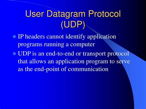 PPT User Datagram Protocol UDP PowerPoint Presentation Free Download ID 6645301