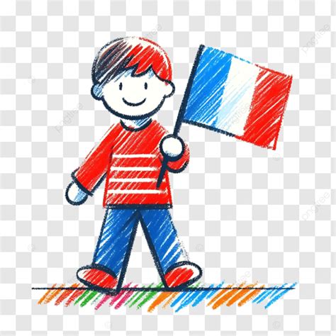 Soporte Para Niños Con Bandera De Francia Png Dibujos Dia De Francia