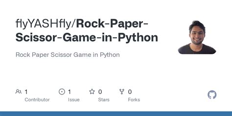 Github Flyyashflyrock Paper Scissor Game In Python Rock Paper