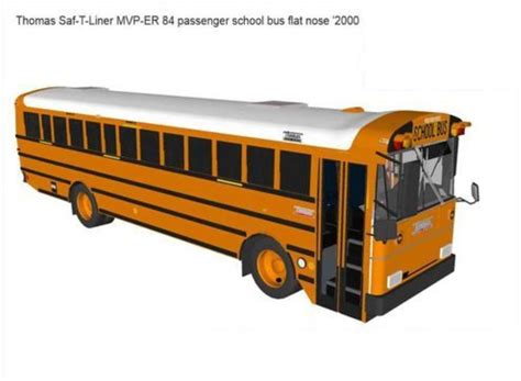 Thomas Saf T Liner Mvp Er 84 Passenger School Bus Flat Nose 2000 3d Model 68405 Model
