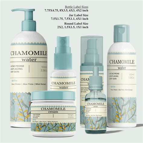 Product Label Template Editable Cosmetic Label Template Skin Care Labe