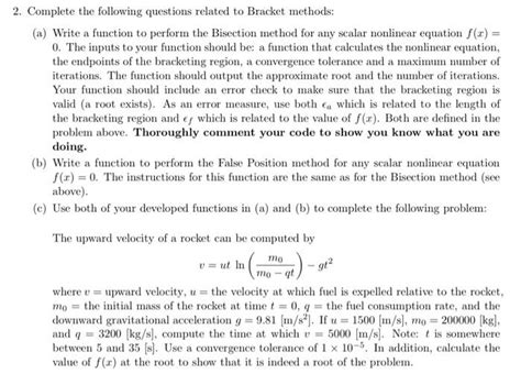 Solved Complete The Following Questions Related To Bracket Chegg