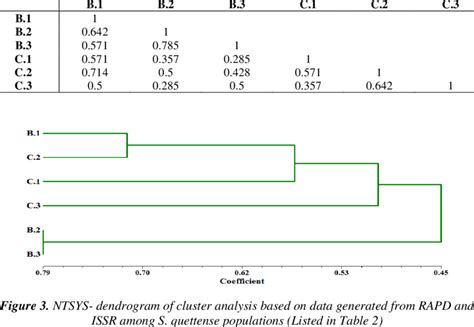 Genetics Similarity Matrix Of S Quettense Based On Combined Rapd And