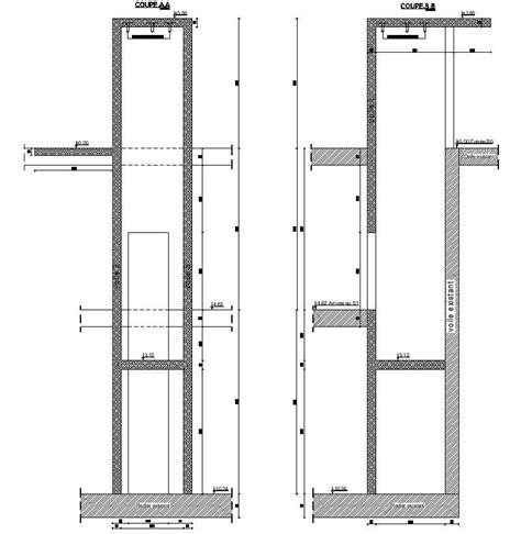 2d Drawing Of Lift Formwork In Detail Autocad Design Dwg File Cad File