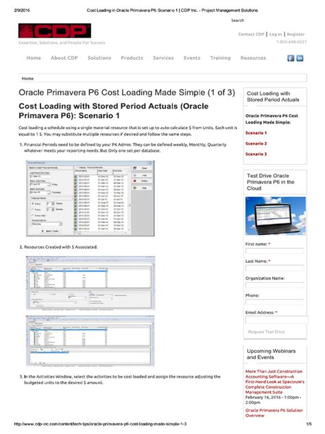 Cost Loading In Oracle Primavera P6 Sc Dp Inc Project