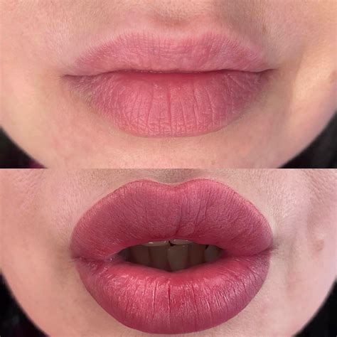 Перманент губ до та після процедури 👄👄👄 Працюю лише якісними